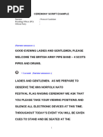 Flag Presentation and Dedication Ceremony | PDF | Flag Of The United ...