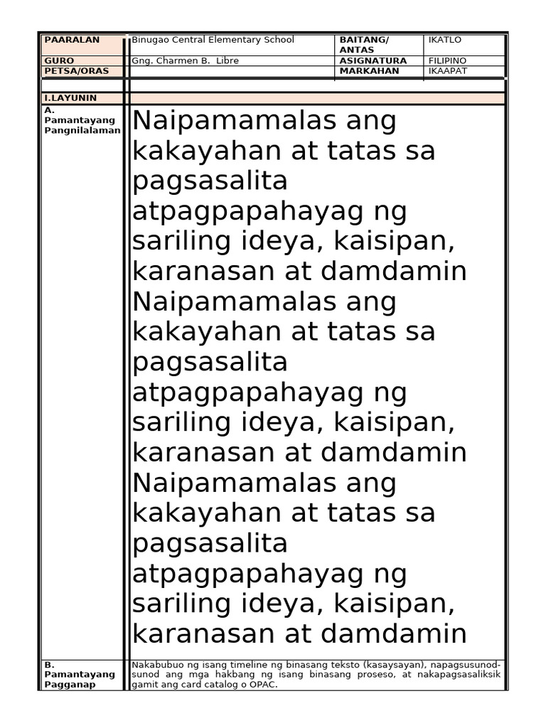 CO Lesson Plan | PDF