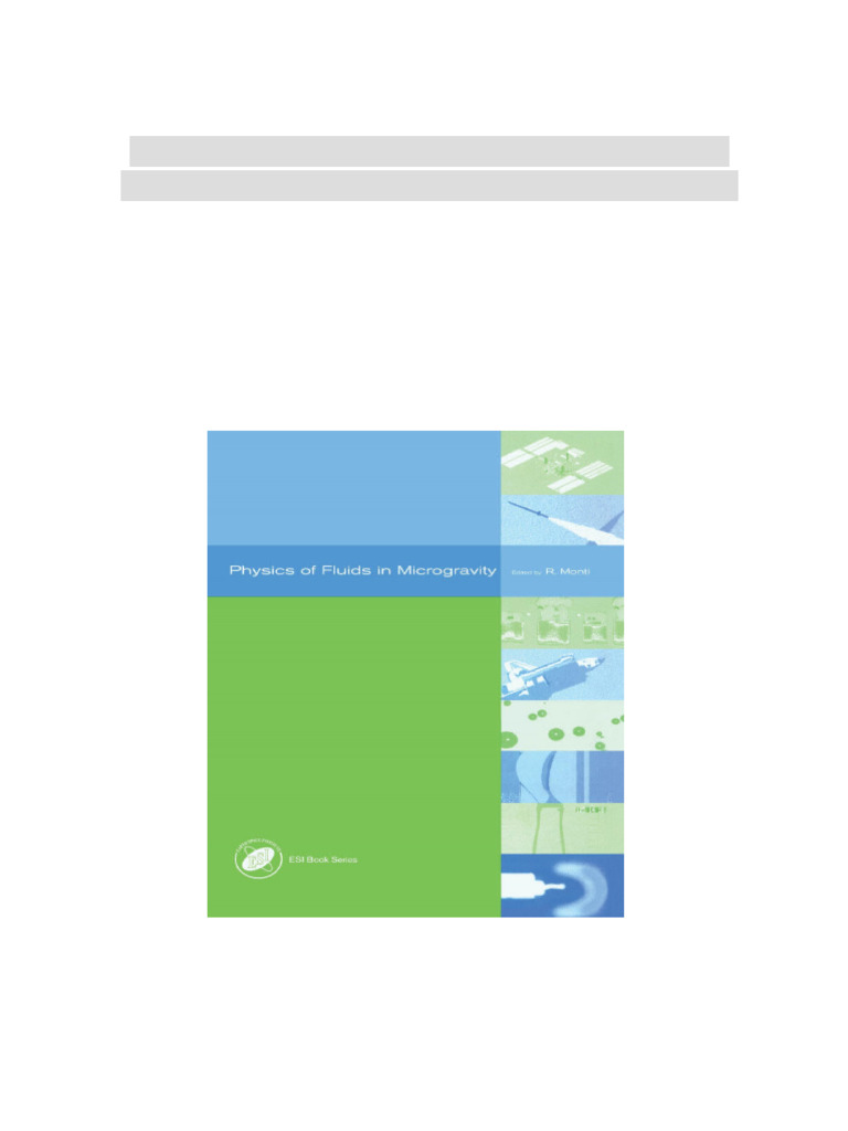 Physics of Fluids in Microgravity 1st Edition Rodolfo Monti (Editor ...