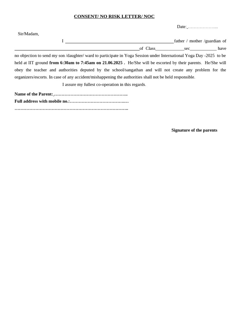 Consent Letter | PDF