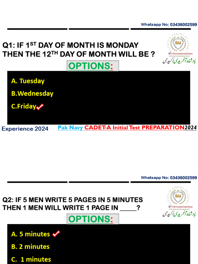 Pak Navy Most Important PDF 2025-A | PDF | Light | Physics