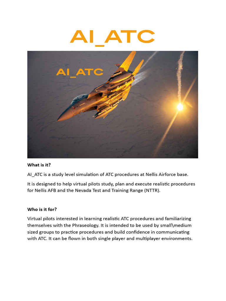 AI_ATC Procedures for Nellis AFB | PDF | Air Traffic Control | Very ...