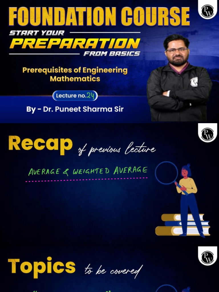 (Foundation of Engineering Math) Prerequisites of Engineerin | PDF