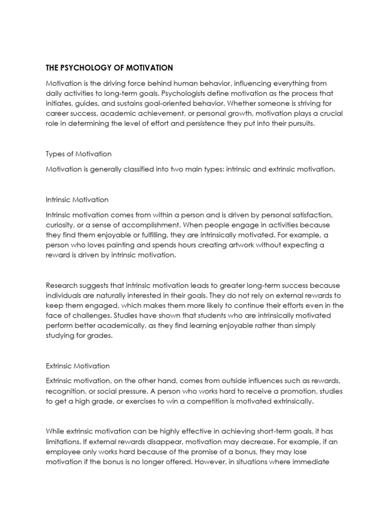 Motivational Psychology Insights | PDF | Motivational | Motivation
