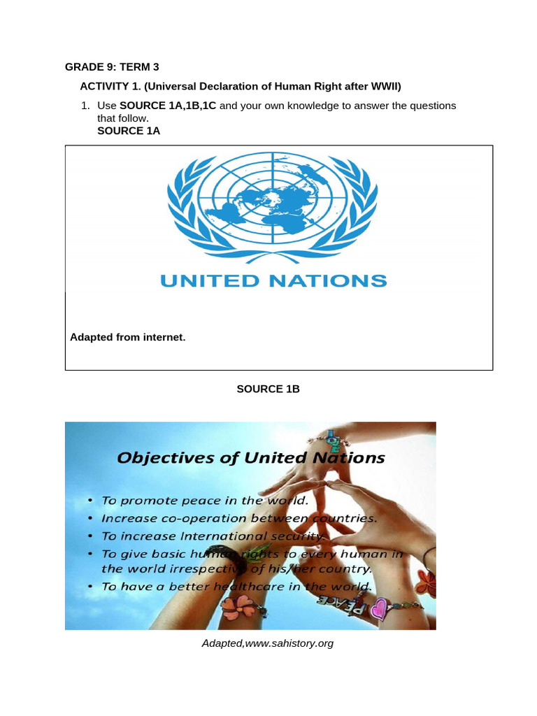 2025 T3 GRD 9 His T3 Worksheets | PDF | Apartheid | African National ...