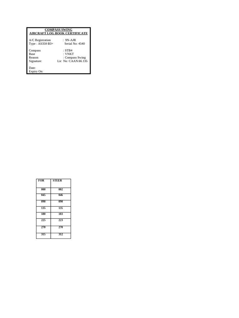 Compass Swing | PDF