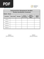 Weekly Pest Control Checklist | PDF