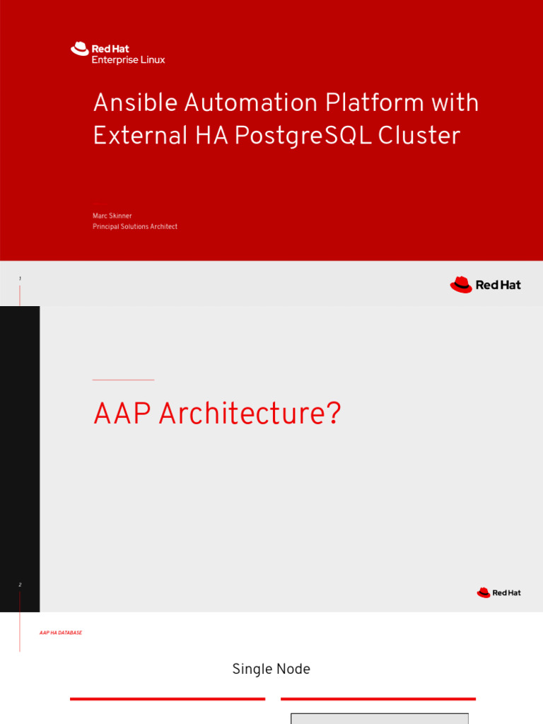 AAP Clustered HA Postgresql | PDF | Postgre Sql | Information Technology