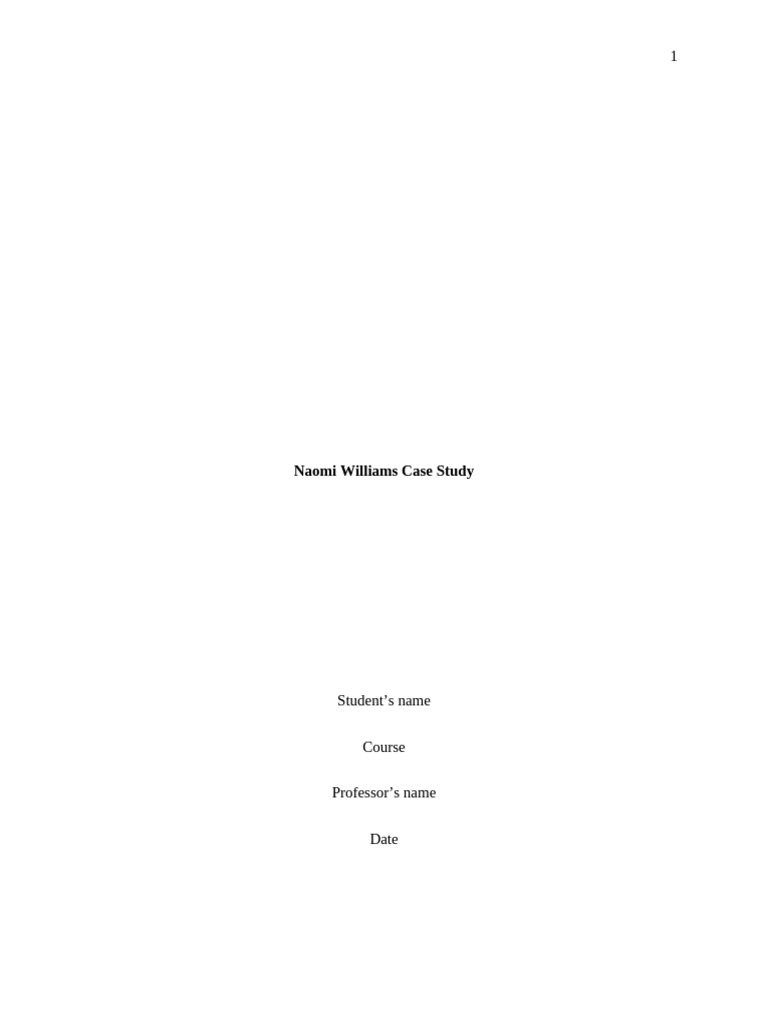 Naomi Williams Tumut CASE STUDY | PDF | Health Care | Change Management