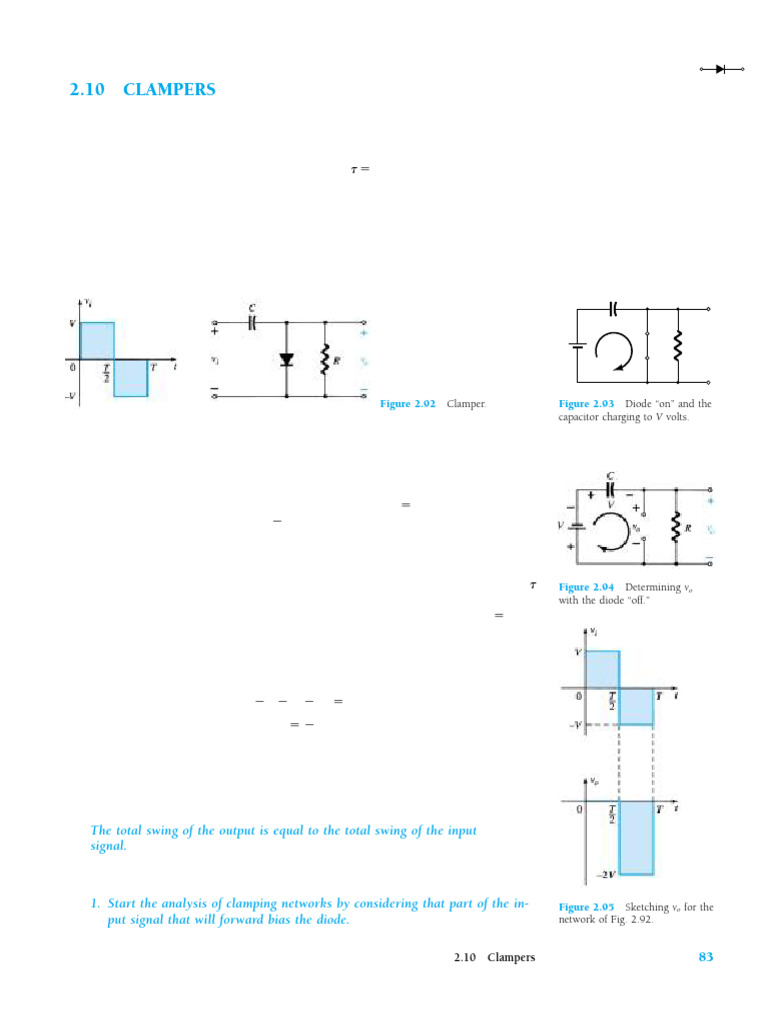 Diode Clampers - Zener Diode - Robert L Boylestad | PDF | Electronic Circuits | Electrical ...