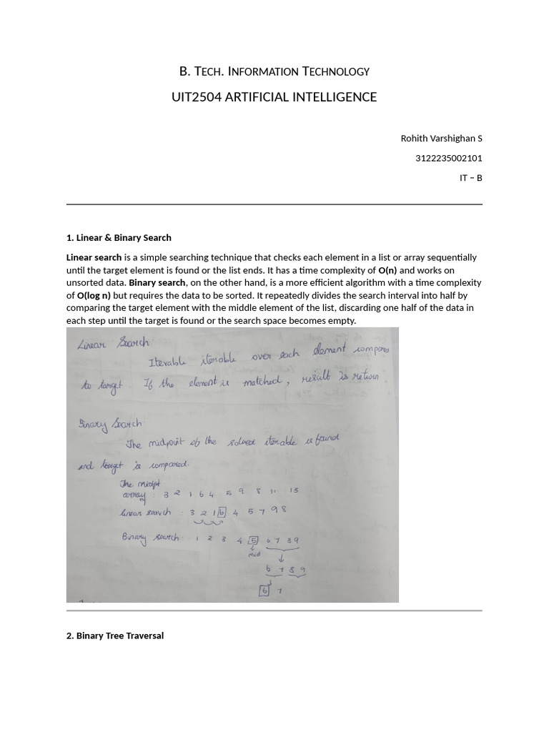Uit2504 Artificial Intelligence - Assignment - 1 | PDF | Theoretical Computer Science ...