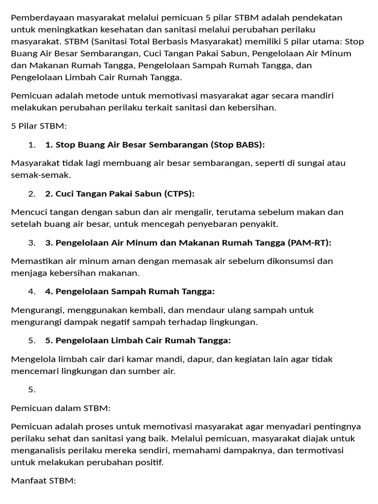 Stop Buang Air Besar Sembarangan (Stop BABS) | PDF
