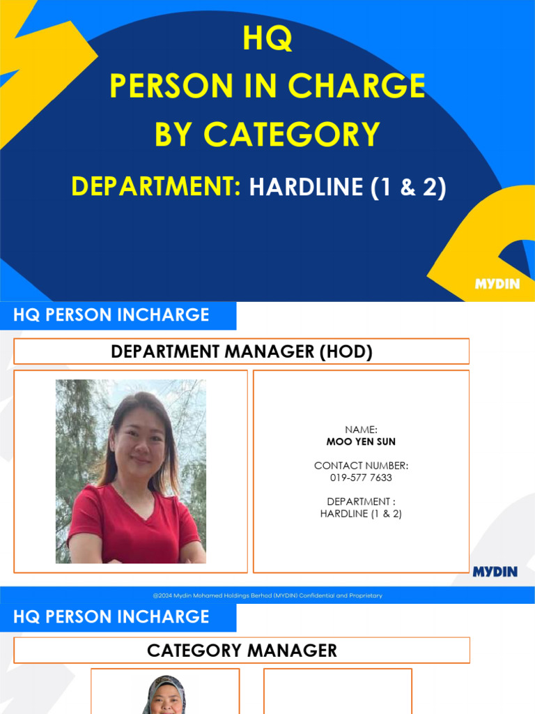 HQ Person in Charge - Hardline | PDF | Interior Design | Food And Drink ...