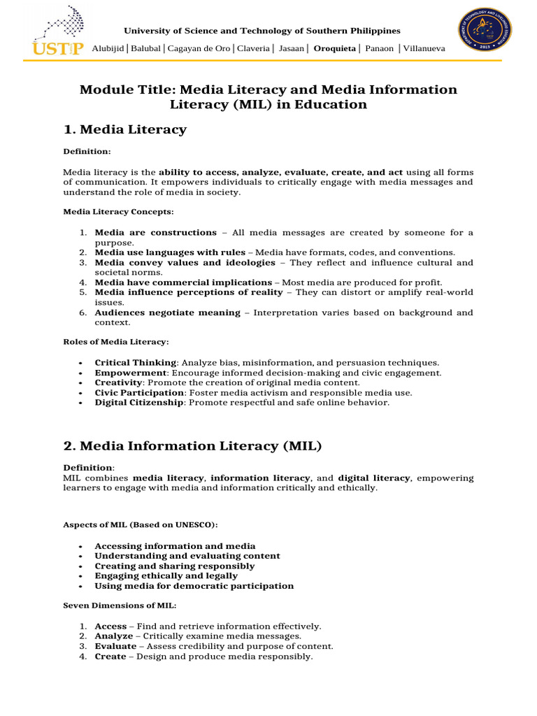 Edu 223 Module 4 Final Period | PDF | Information | Literacy