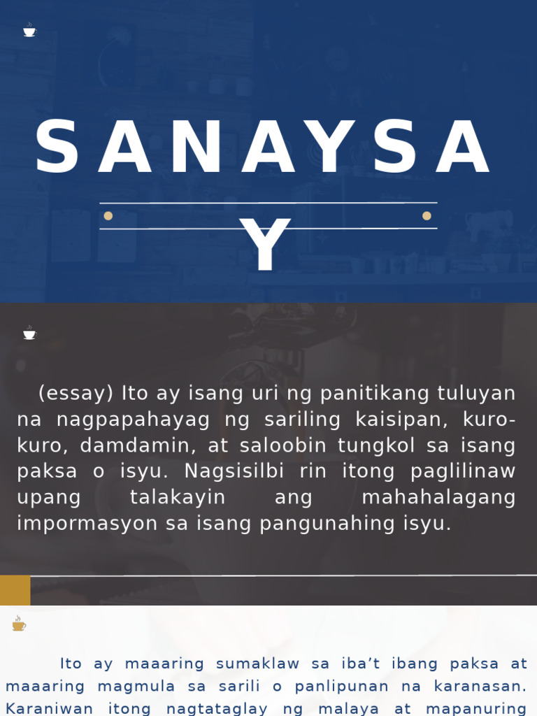 Aralin 3 Sanaysay | PDF