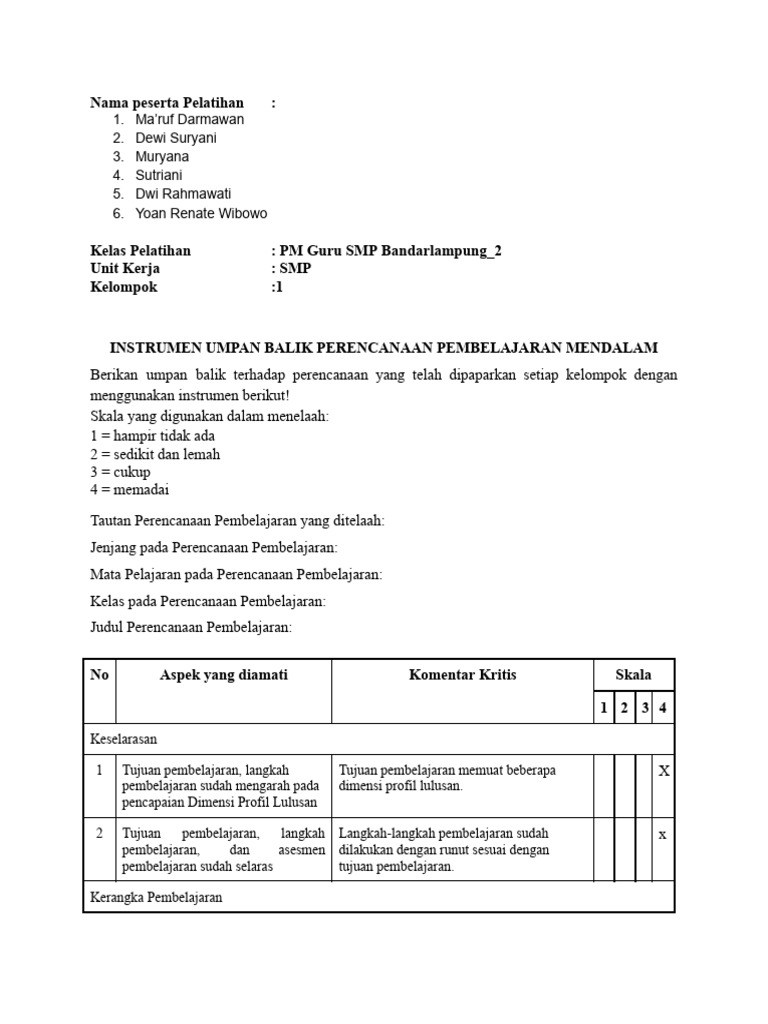 IN1.5.3. Kegiatan Pelatihan Luring 2 - 5. LK Modul 5 - Telaah RPP ...