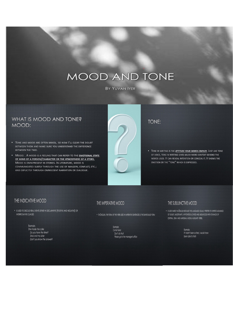Mood and Tone | PDF