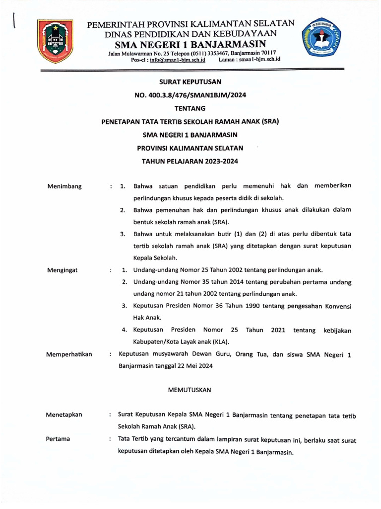 Peraturan Dan Tata Tertib Sra Smasa Peserta Didik Baru 2025 | PDF