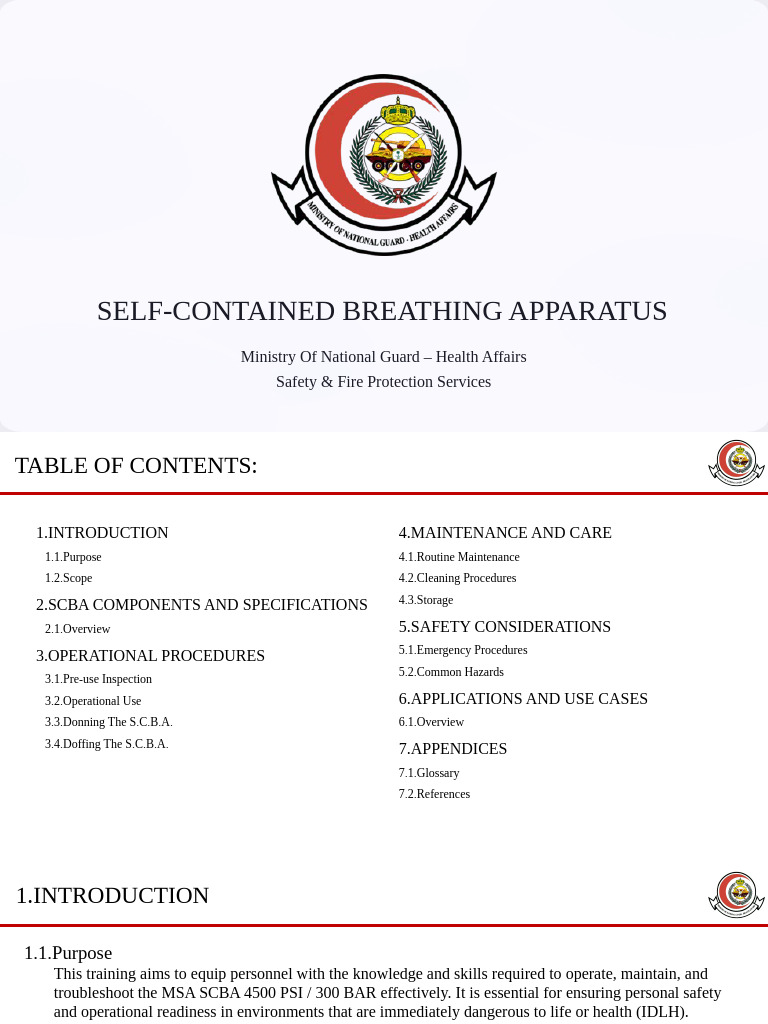 4 Scba | PDF | Safety | Occupational Safety And Health