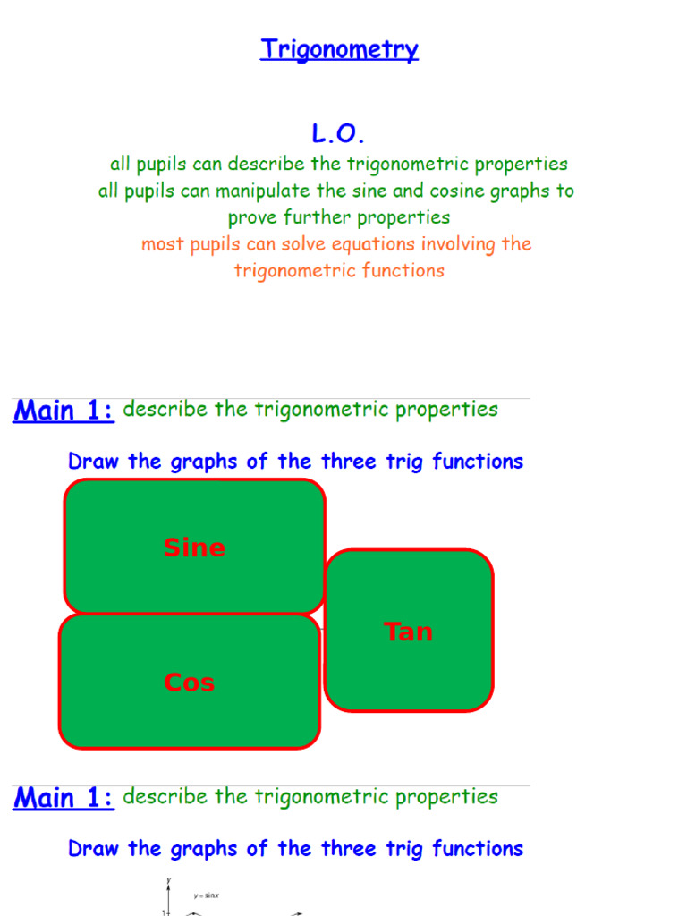 2 Properties of Sine Cosine and Tan | PDF