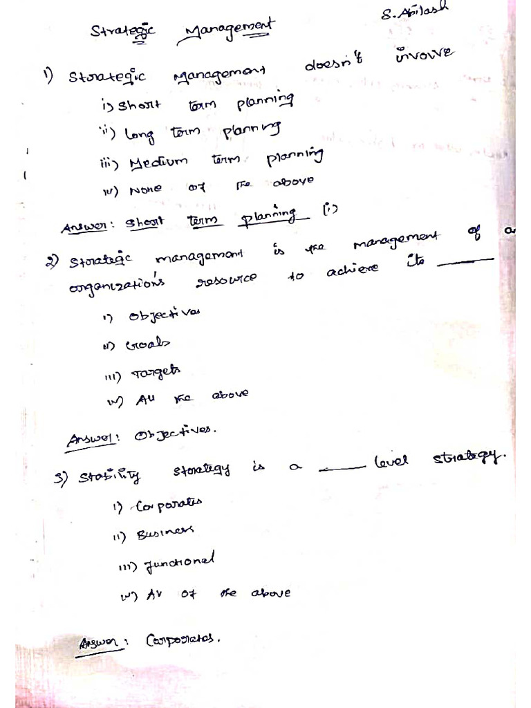 Strategic Management Assignment - 2 | PDF