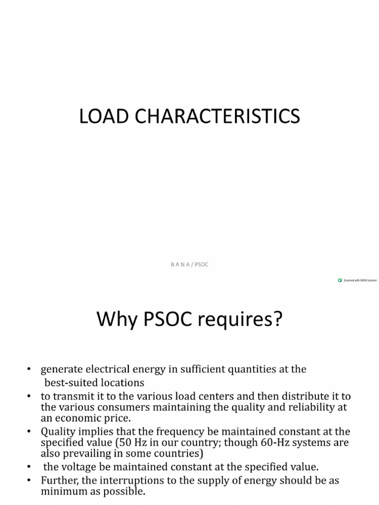 Module 1 - Load Characteristics | PDF