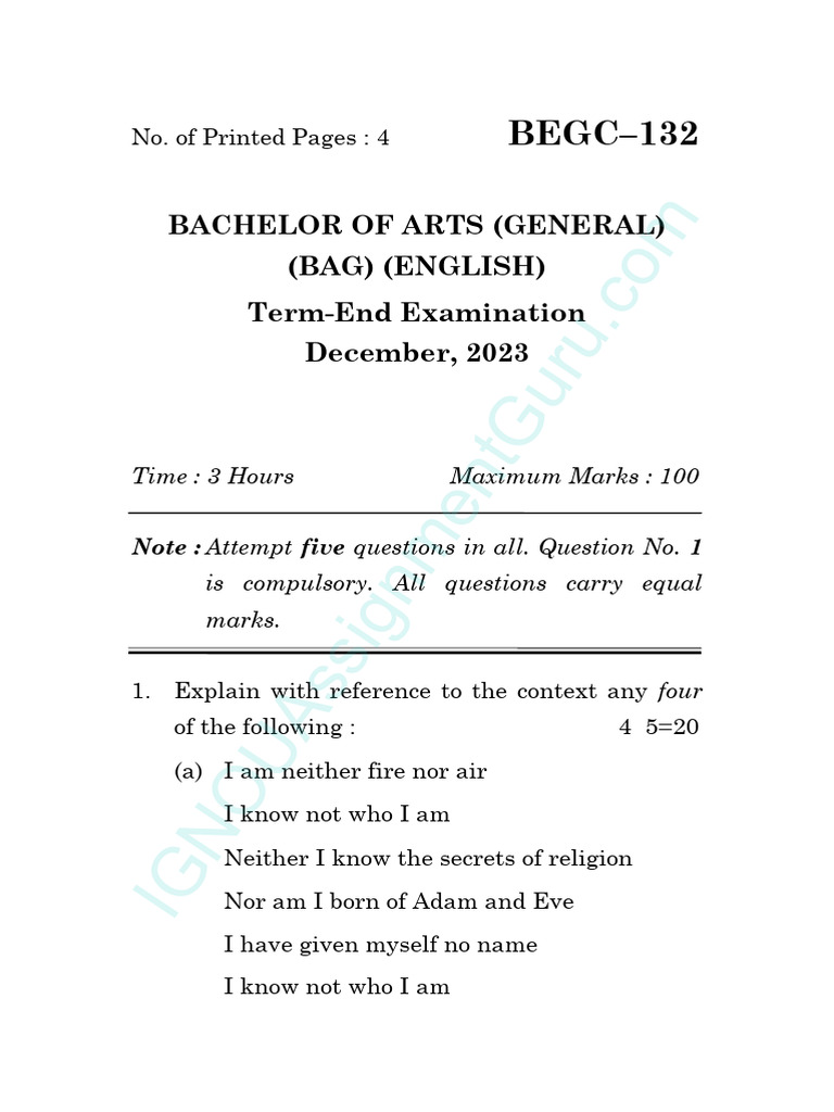 Dec 2023 BEGC-132 | PDF