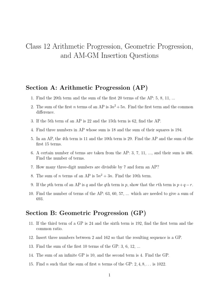 Sequence and Series | PDF