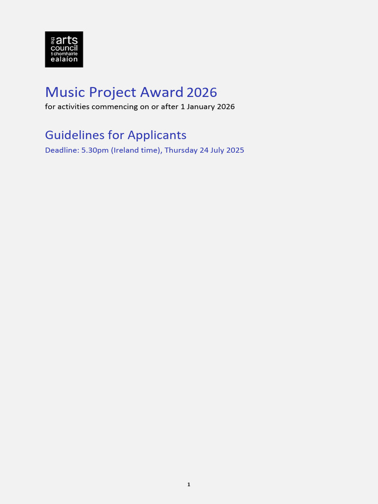 2026 Music Project Award Guidelines | PDF | Accessibility | Safari (Web ...