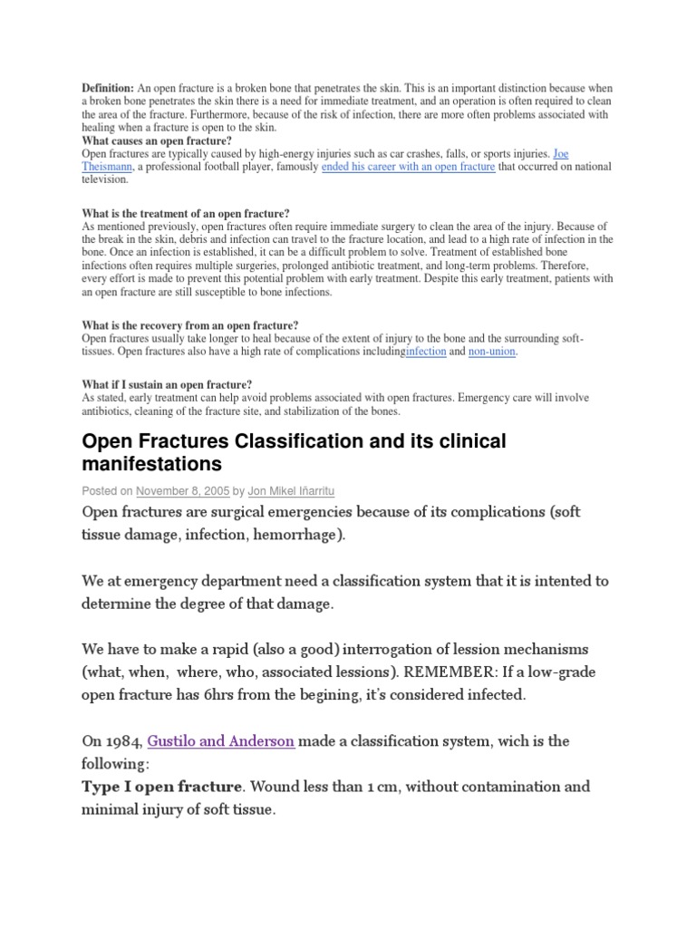 Open Fracture | PDF | Wound | Surgery