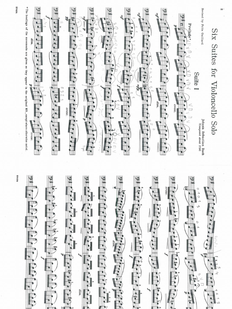 Bach Cello Suite 1 Transcript 150p | PDF