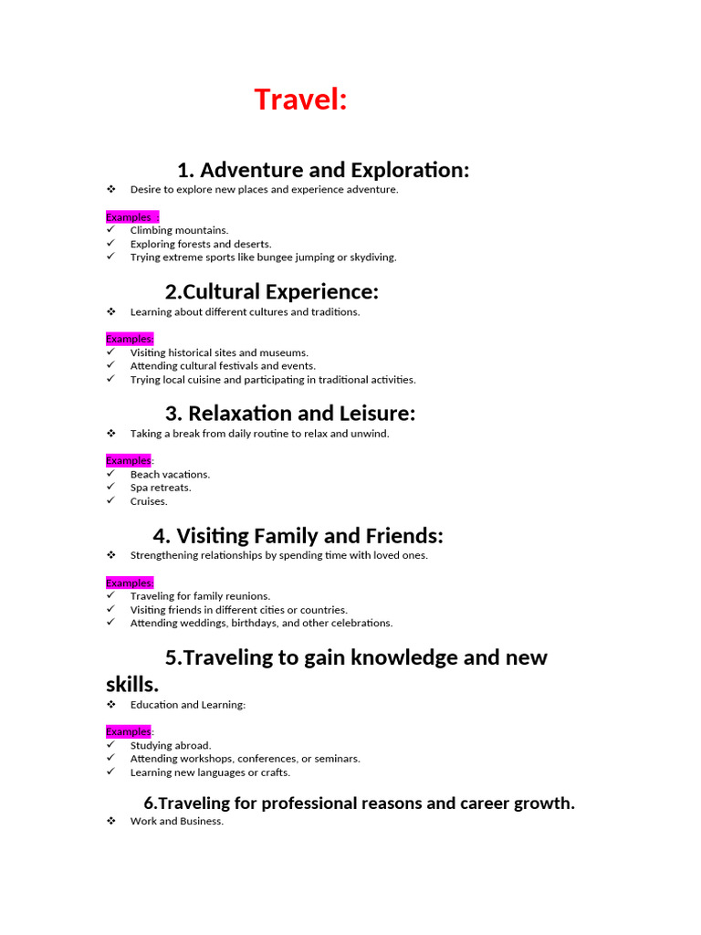 Travel | PDF