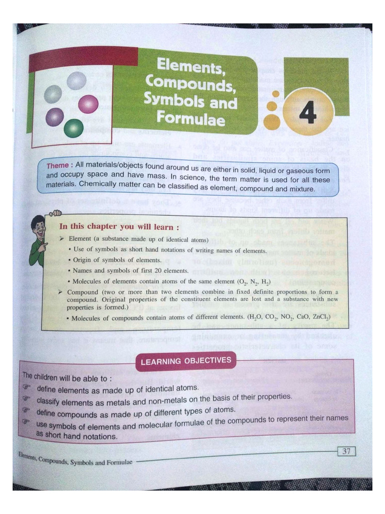 Elements and Compounds Class 6 | PDF