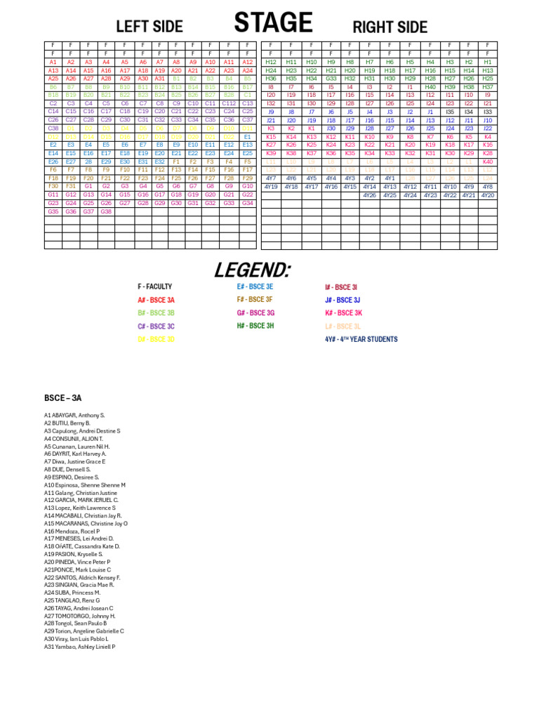 Pre Orientation Seat Plan | PDF | Chess Openings