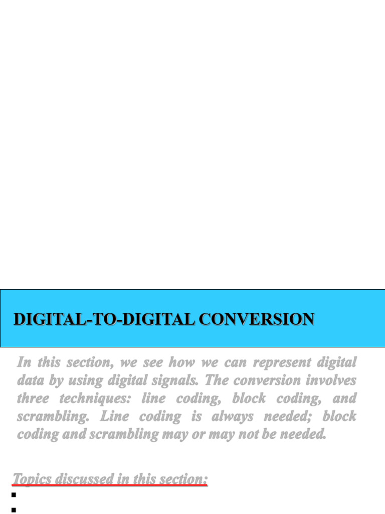 Unit 1: Line Encoding | PDF | Electronics | Encodings