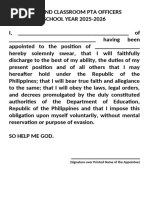 Induction of Officers Oath | PDF | Career & Growth | Self-Improvement