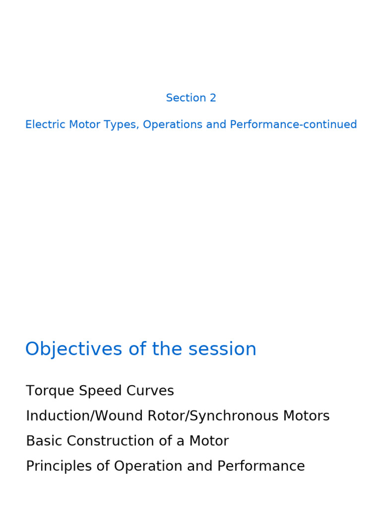 Electric Motor Types and Performance Analysis | PDF | Electric Motor ...