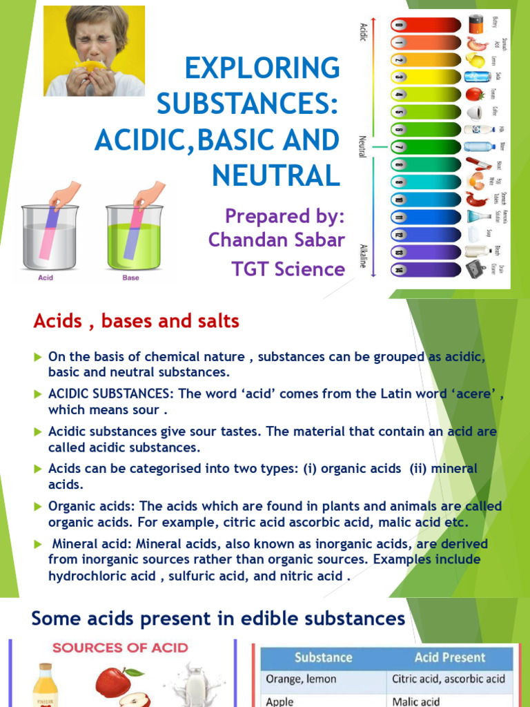 Exploring Substances Acidic Basic and Neutral Vii | PDF | Acid | Soil