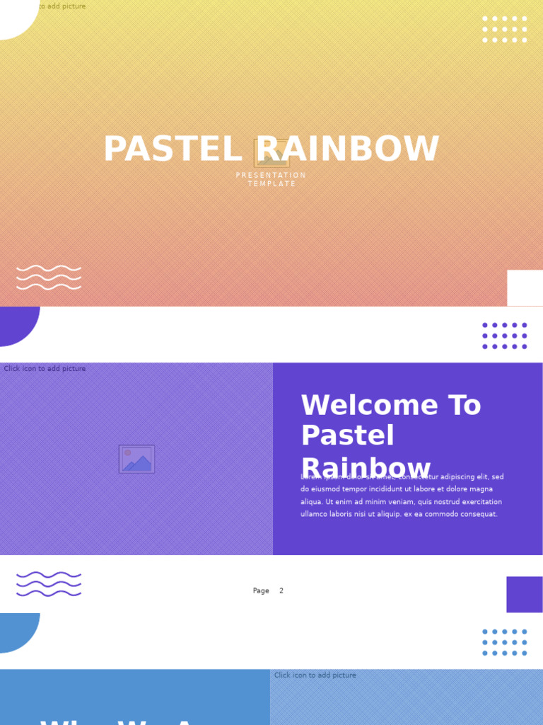 Pastel Rainbow - Multipurpose Powerpoint Template | PDF