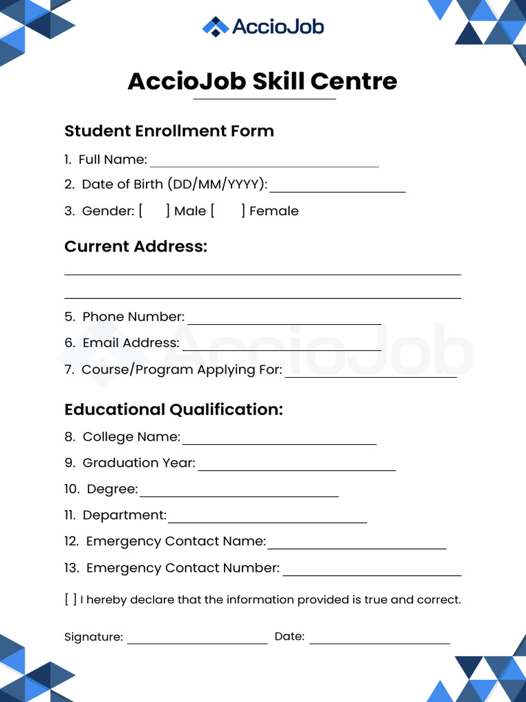 MERN FSD Enrollment Form | PDF | Cyberbullying