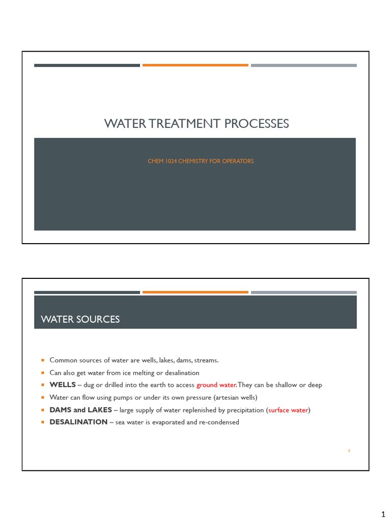 Six Steps of Water Treatment Process | PDF | Water Purification | Membrane