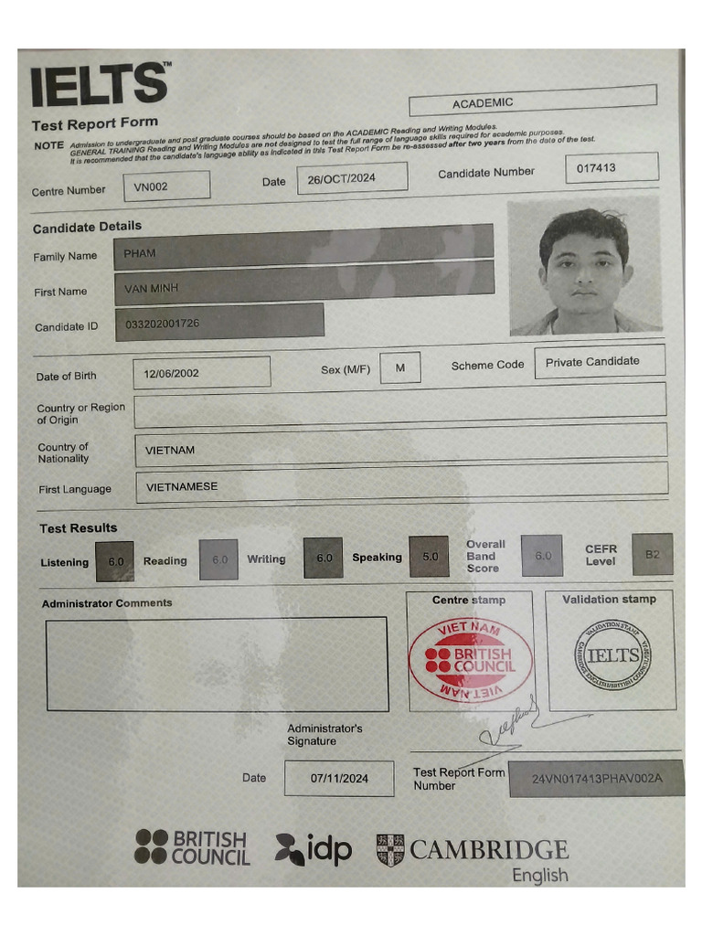 Ielts Certificate | PDF