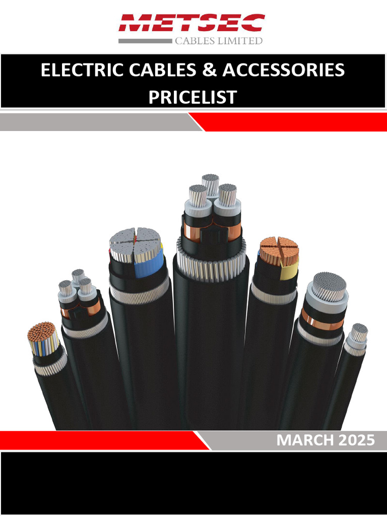 Electric Cables Price List March 2025 | PDF | Decibel | Electricity