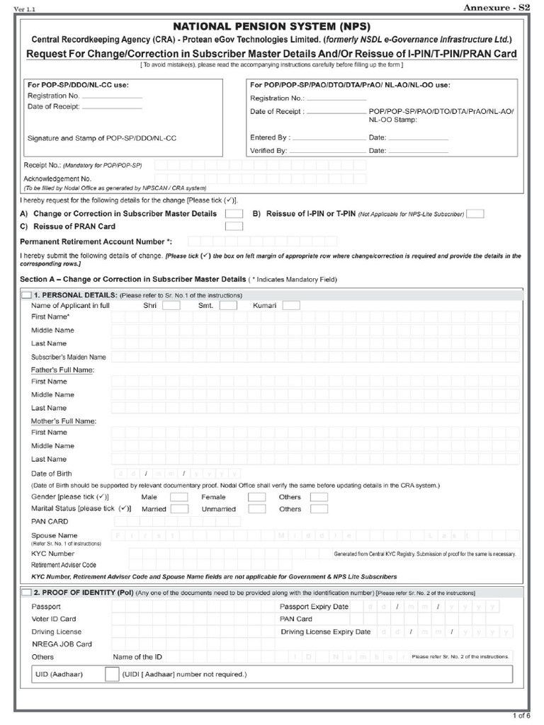 S2-Subscriber Details Change 1 | PDF