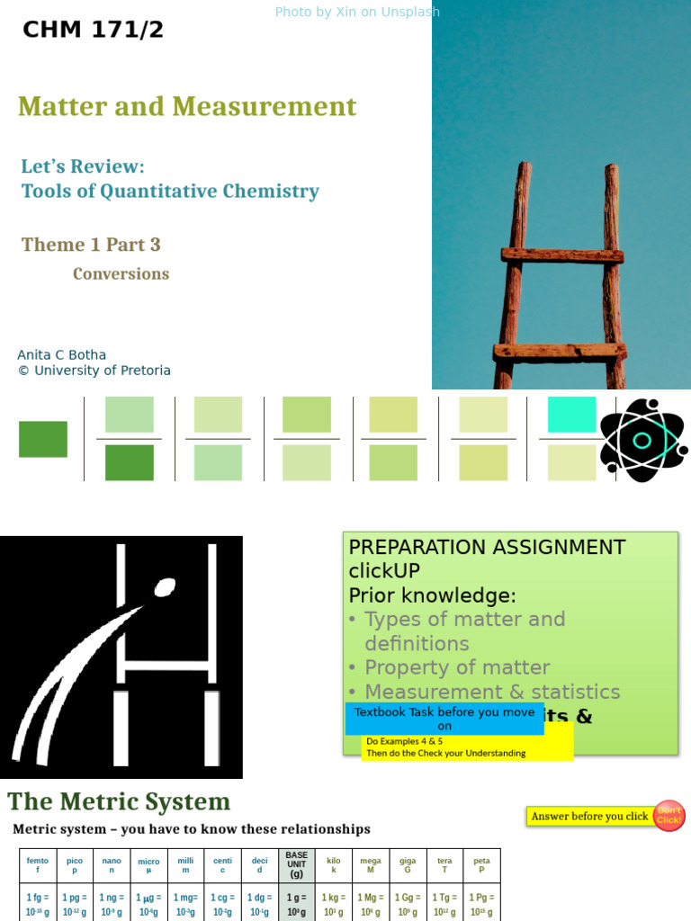 Theme1 Part3 Conversions (Ch1 Review) ACB CHM171 2022 | PDF | Density ...