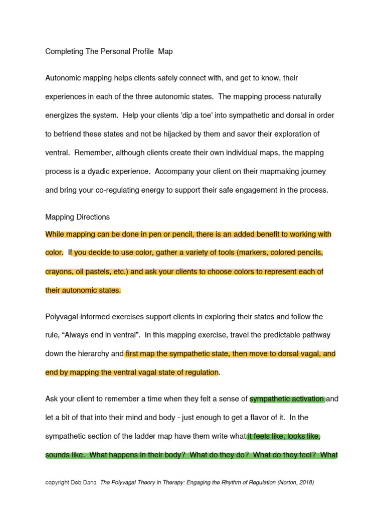 Completing A Personal Profile Map | PDF | Psychology | Psychological ...
