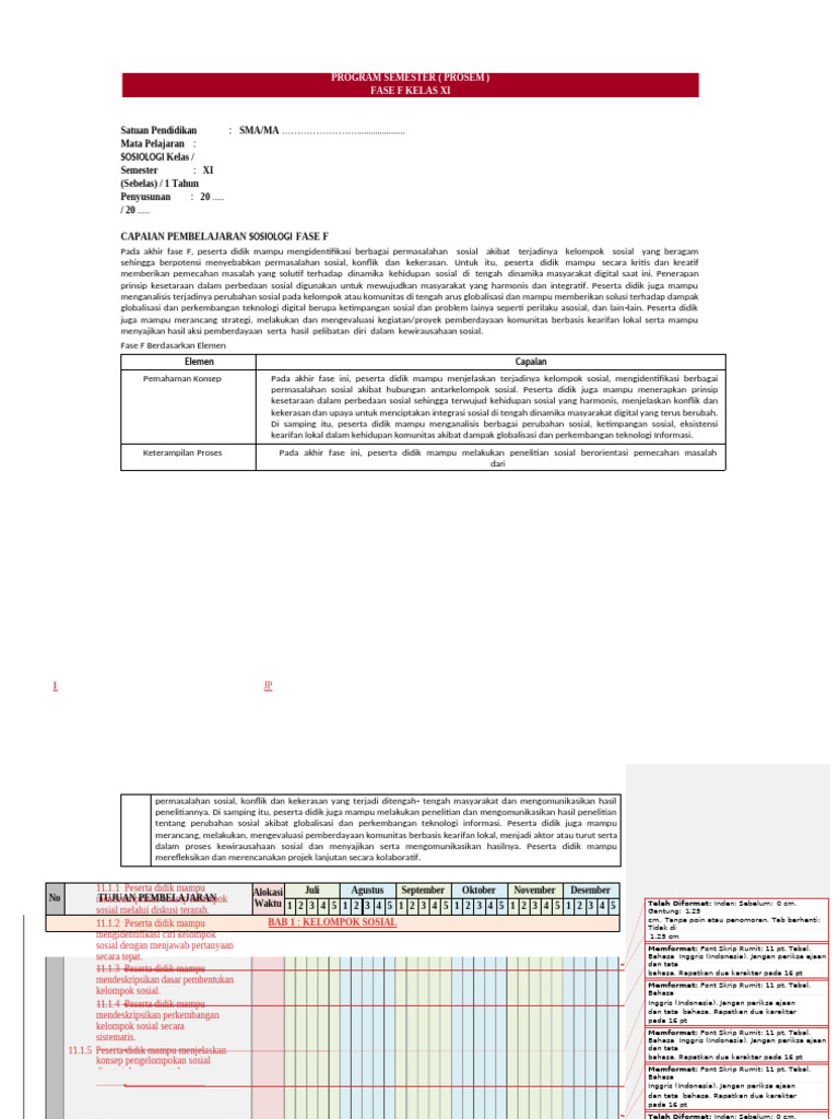 PROSEM - Sosiologi 11 | PDF