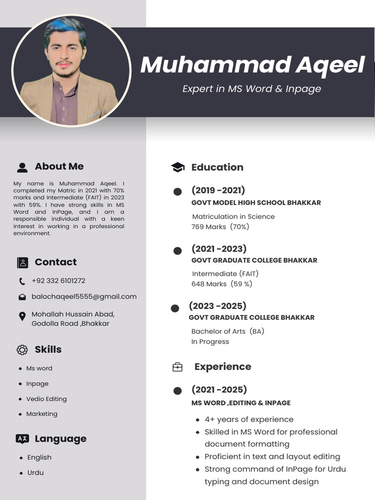 CV (Aqeel) | PDF