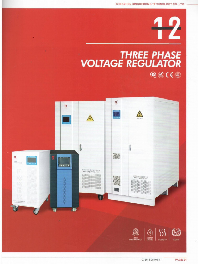 Datasheet Stabilizer Three Phase | PDF