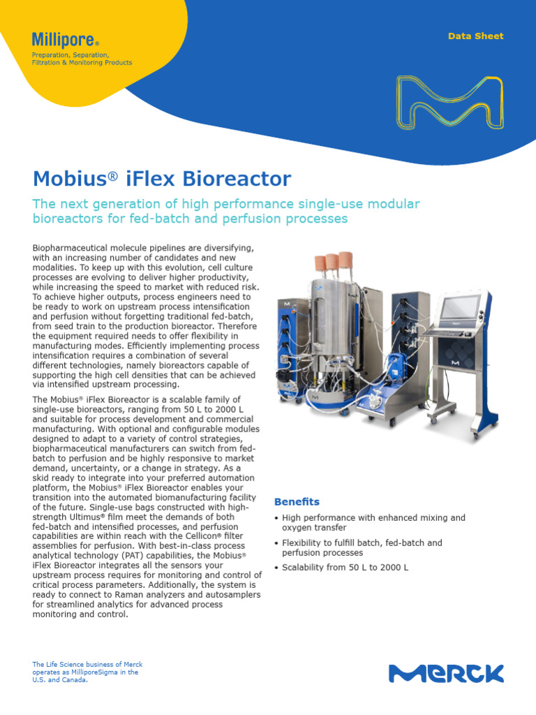 Ds12340en Mobius Iflex Bioreactor Datasheet MK | PDF | Calibration | Flow Measurement